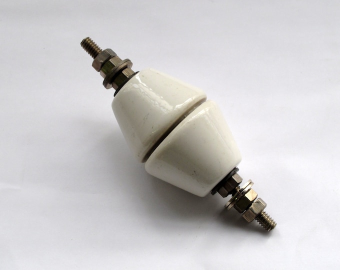 Vintage Porcelain Insulator Ceramic Electrical Insulator 2 Part Cone ...