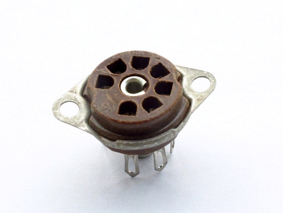 7 Pin Miniature Vacuum Tube Socket Brown Phenolic New Old - Etsy
