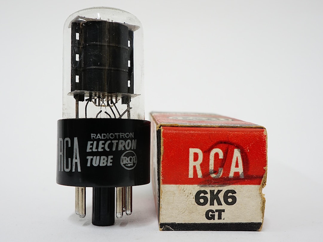 RCA 6K6GT Vacuum Tube - New Old Stock - Original Box - Black Plate ...