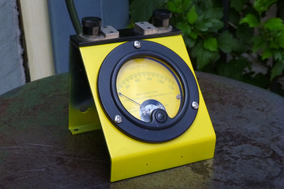 Custom Double-yellow 1940's Upcycled Meter Case With 1950's Weston ...