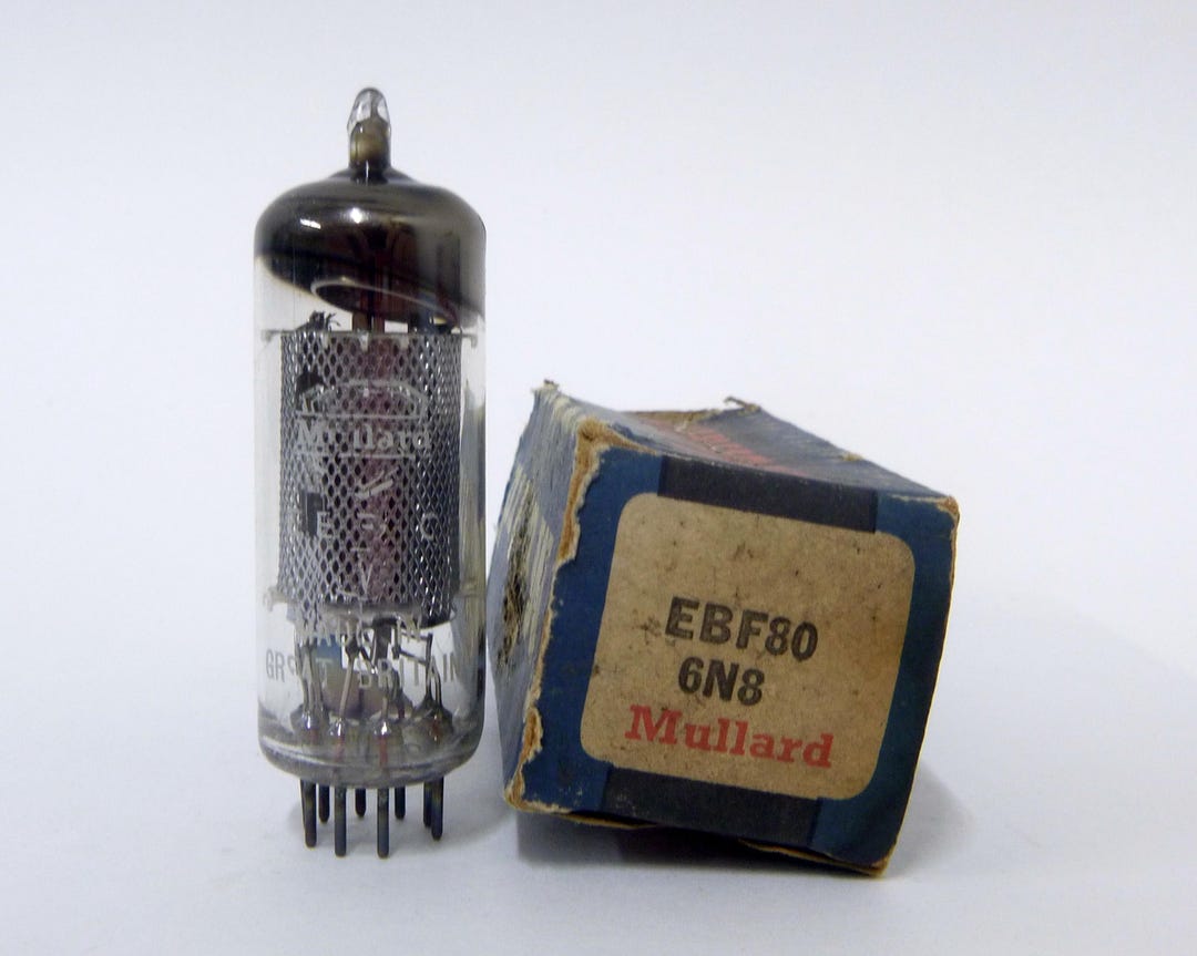 Mullard EBF80 Vacuum Tube New Old Stock Made in Great Britain Shield ...