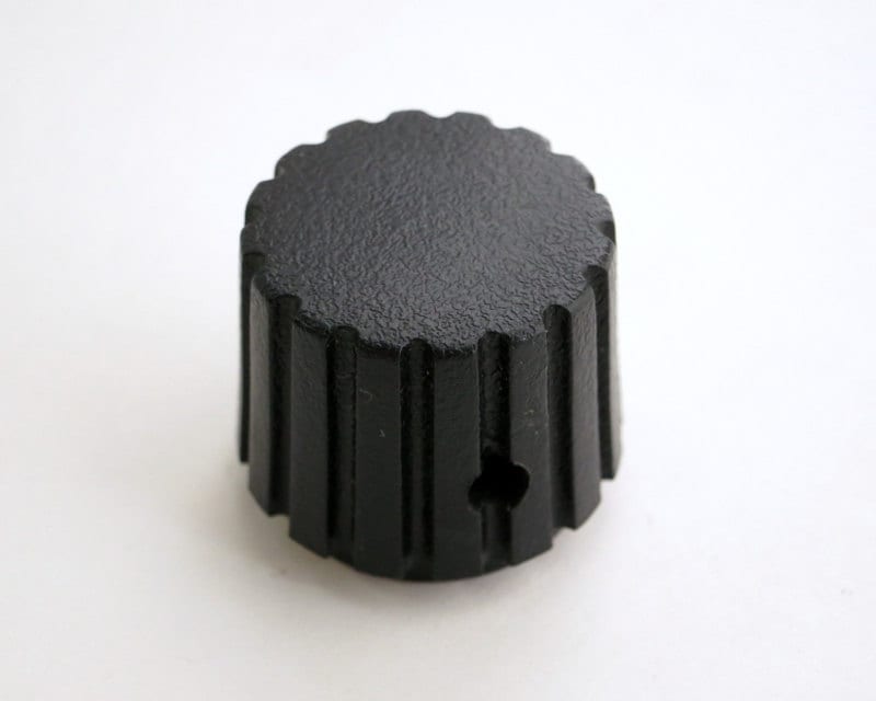 Black Radio Knob With Edge Grip - Mid-century Control Knob - New Old ...