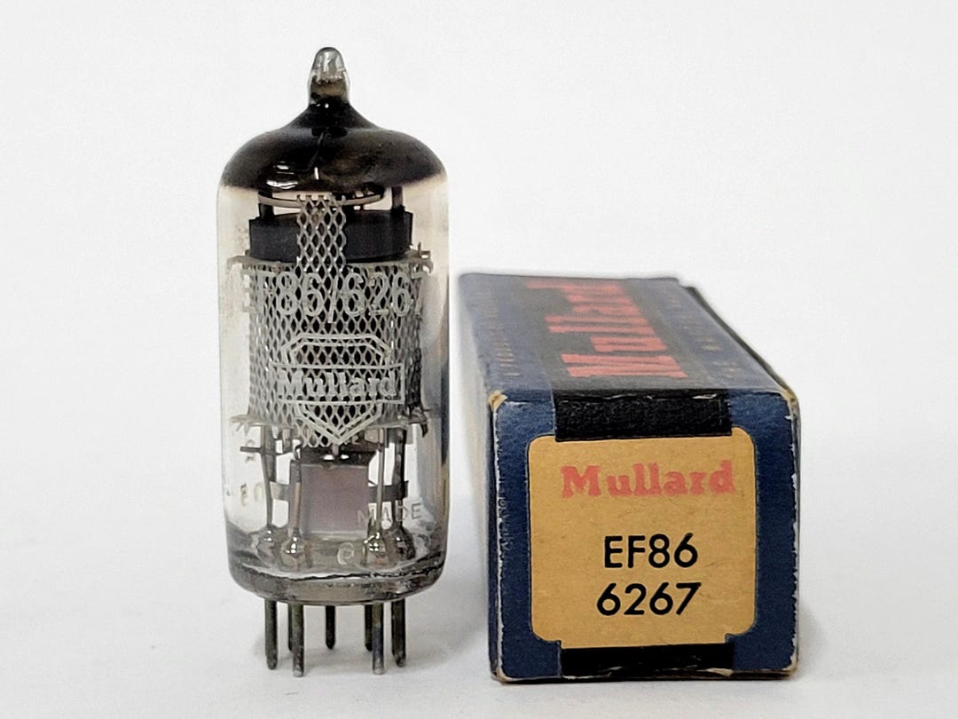 Mullard EF86 Vacuum Tube New Old Stock Original Box Mesh Plate Shield Logo 6267 - Etsy