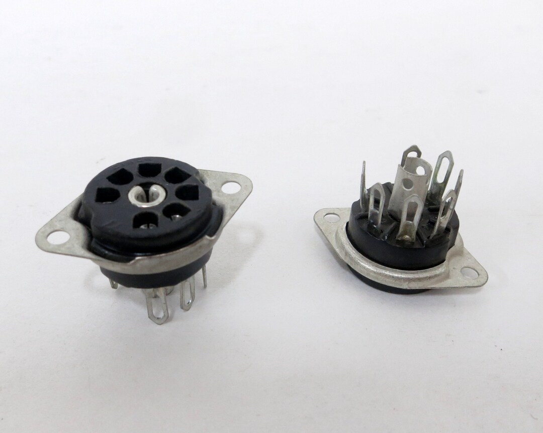 7 Pin Miniature Vacuum Tube Socket Black Phenolic New Old Stock US Made ...
