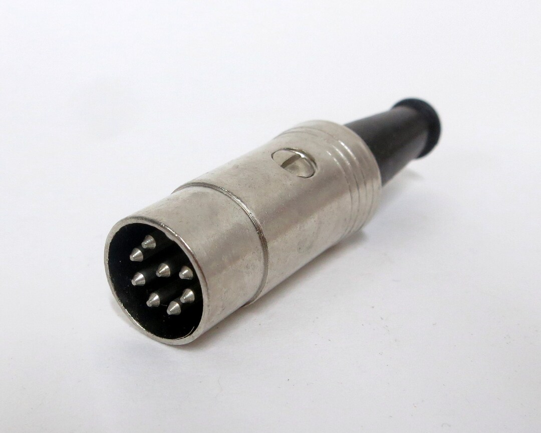 8 Pin METAL DIN Connector - Male - Cable Mount - New Old Stock ...