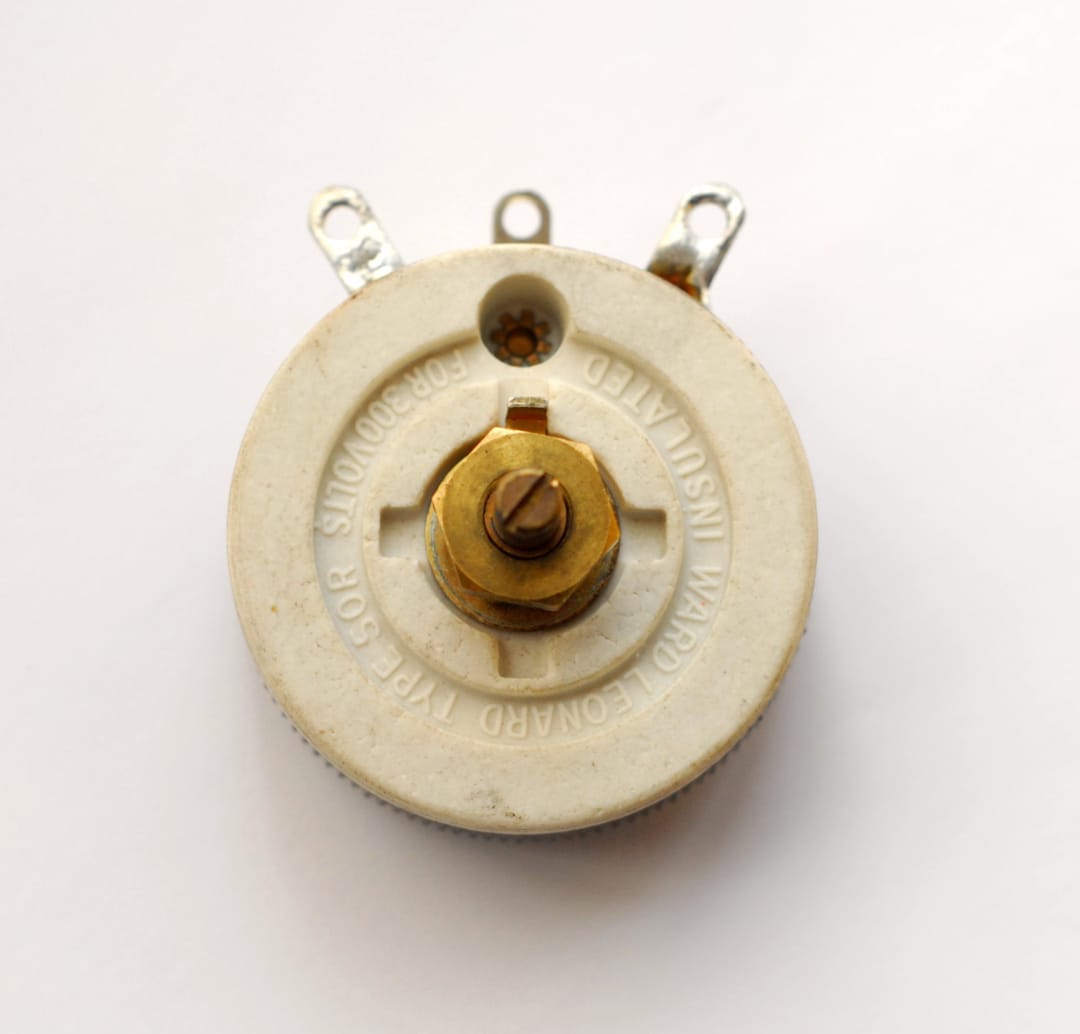 Ward Leonard 6 Ohm 50 Watt Rheostat - New Old Stock - Brass Lock Nut 1/ ...