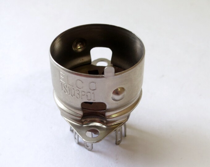 ELCO TS103P01 9 Pin Miniature Tube Socket Brown Phenolic New Old Stock ...