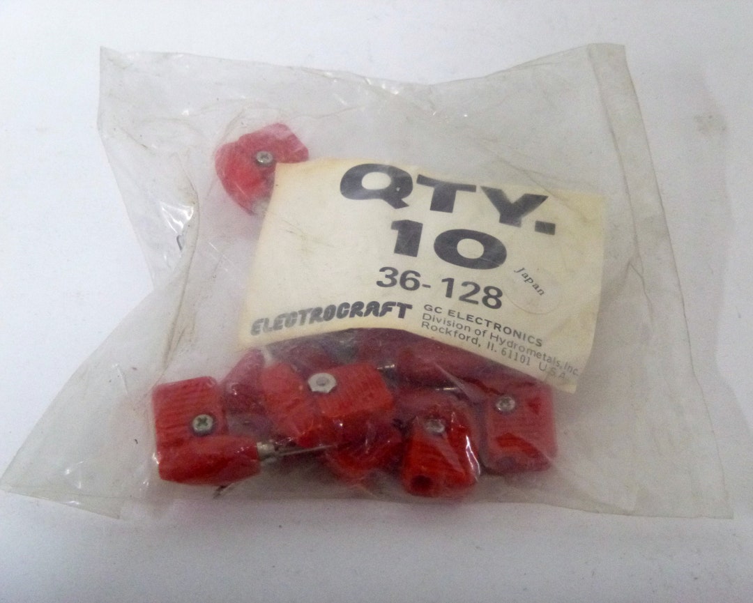 Pack of 10 Electrocraft 36-128 Tip Plugs - Red Right Angle - Etsy