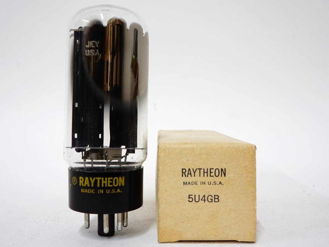 Raytheon 5U4GB Vacuum Tube - New Old Stock - Original Box - Black ...