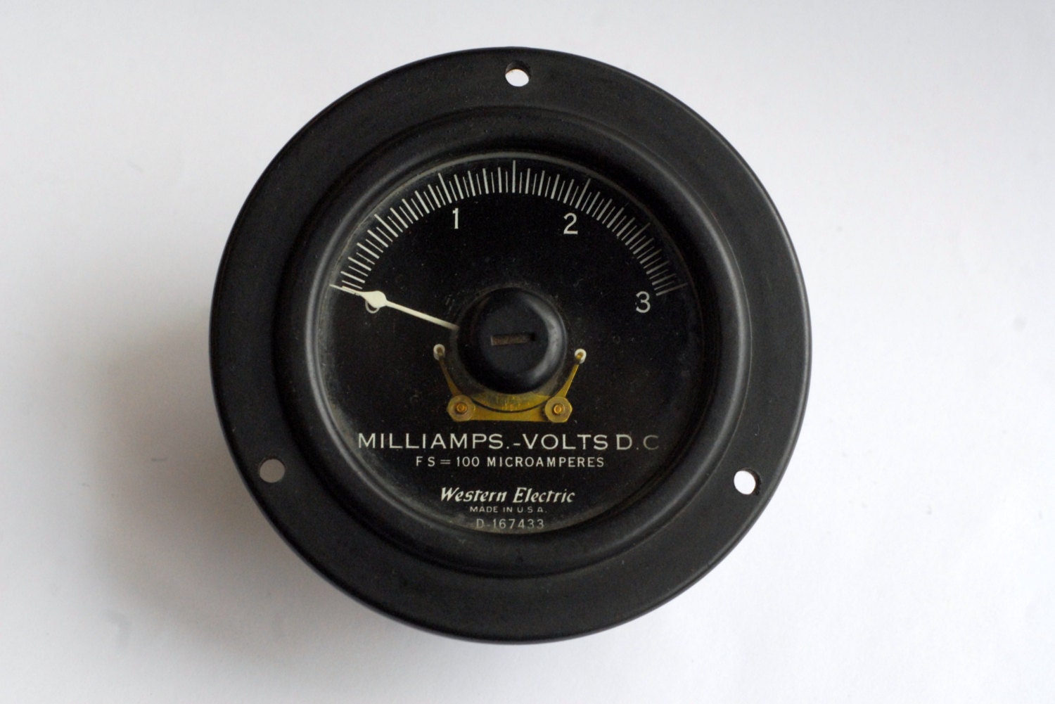 Western Electric panel meter Bakelite case black face | Etsy