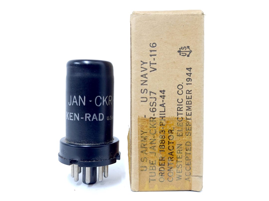Ken Rad JAN 6SJ7 Vacuum Tube - New Old Stock - Original Box - Very Nice ...