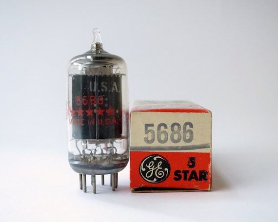 General Electric 5 Star 5686 Vacuum Tube Original Box Red | Etsy