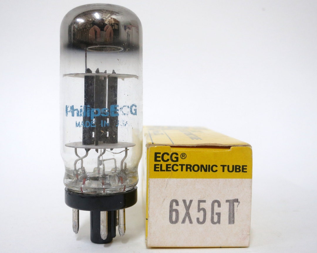 Philips ECG 6X5GT Vacuum Tube - New Old Stock - Original Box - Coin ...