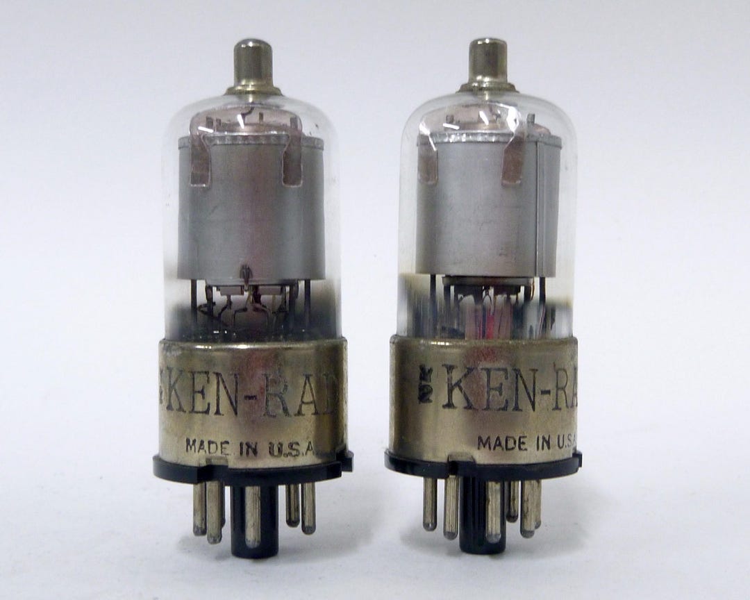 Pair: Ken Rad 6J7GT Vacuum Tubes - Glass 6J7 - Matching Date Codes ...