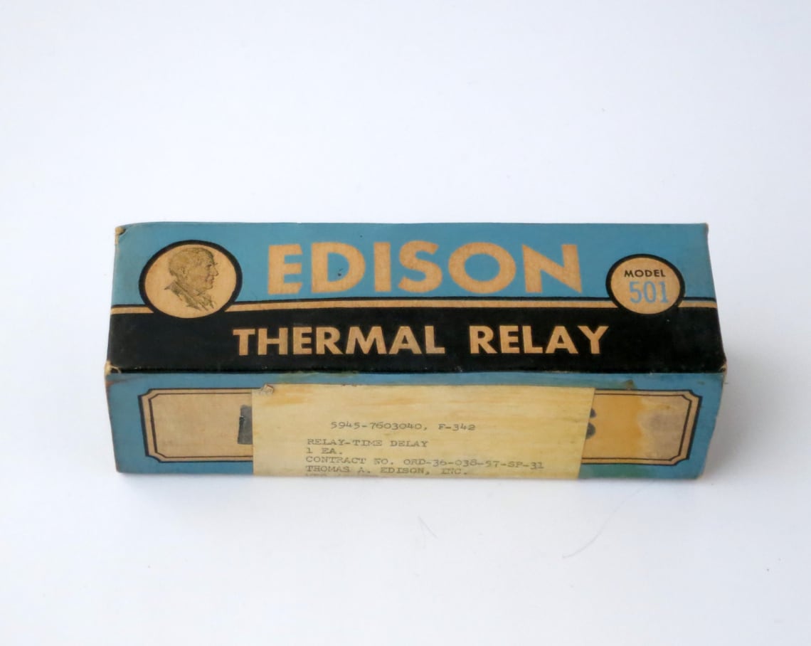 Thomas A Edison Inc. Model 501 Time Delay Relay 1950's | Etsy