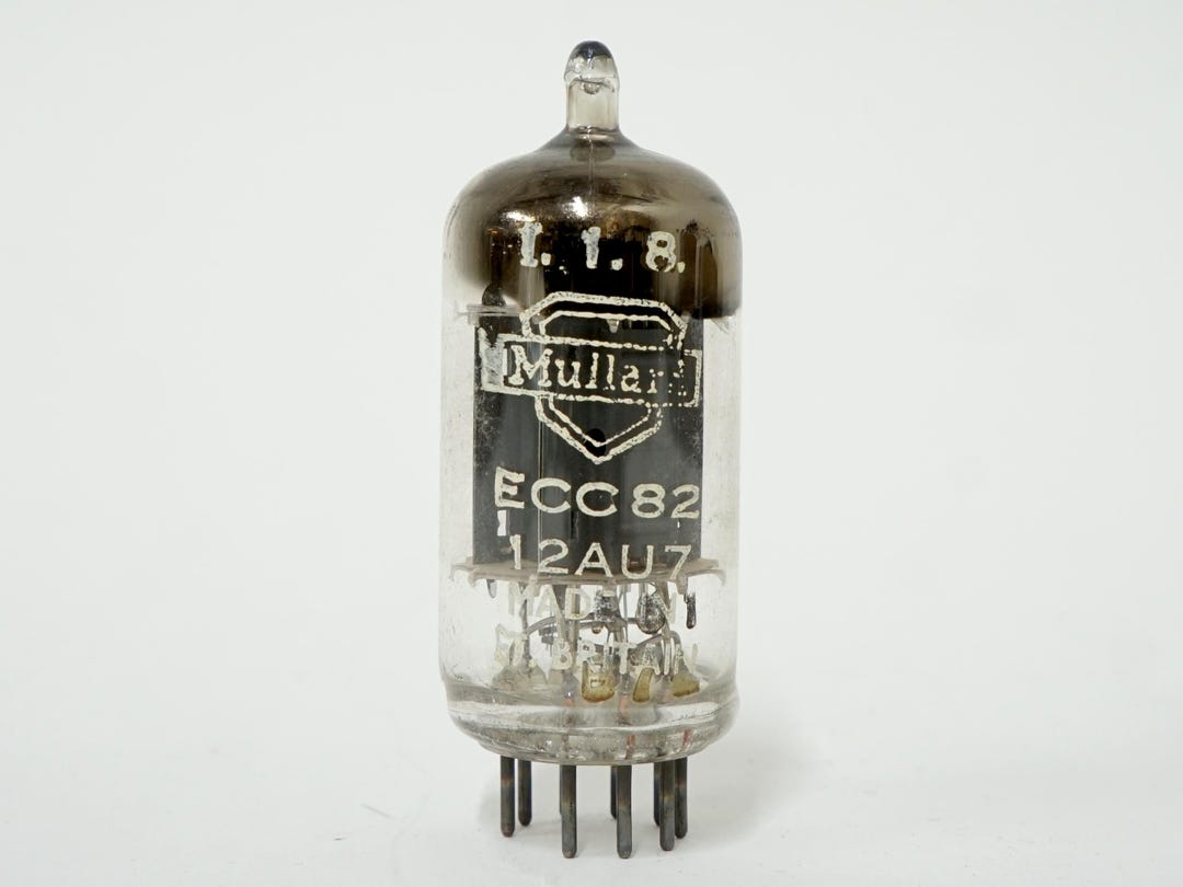 Mullard 12AU7 Vacuum Tube - LONG PLATE - Shield Logo - Very Nice - Made ...