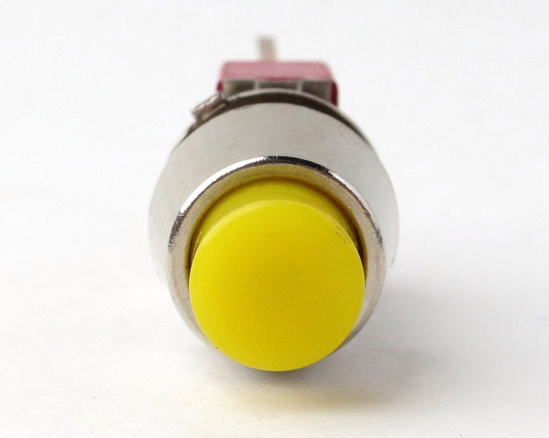 Miniature Yellow Push-button Switch - C&K 8168 S HW QE SPDT Pushbutton ...