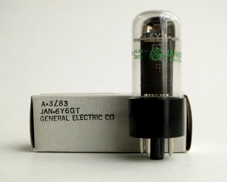GE JAN 6Y6GT Vacuum Tube New Old Stock Black Oval Plate - Etsy