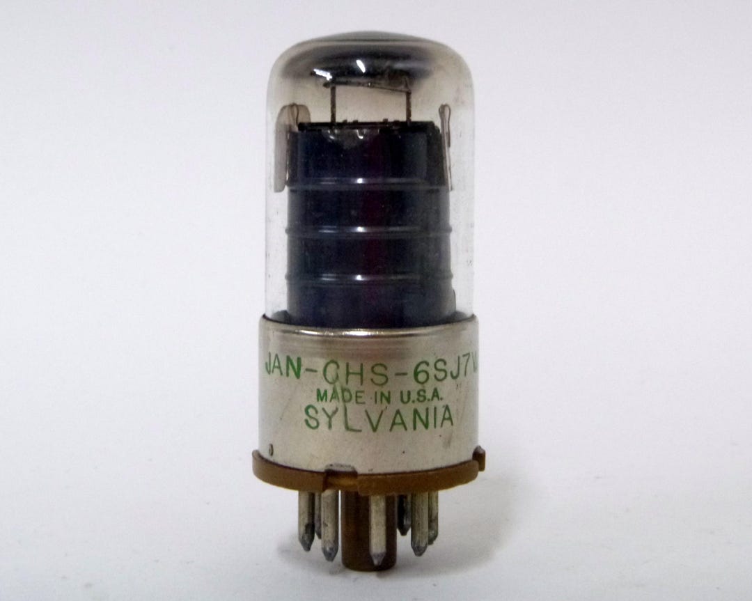 Sylvania JAN 6SJ7W Vacuum Tube - Low Loss Base - Rugged 6SJ7GT ...