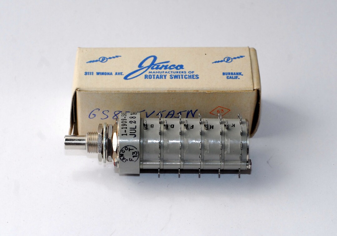 Janco 1-1909-5A5 Rotary Switch - 5 Deck - 10 Pole - 5 Position ...