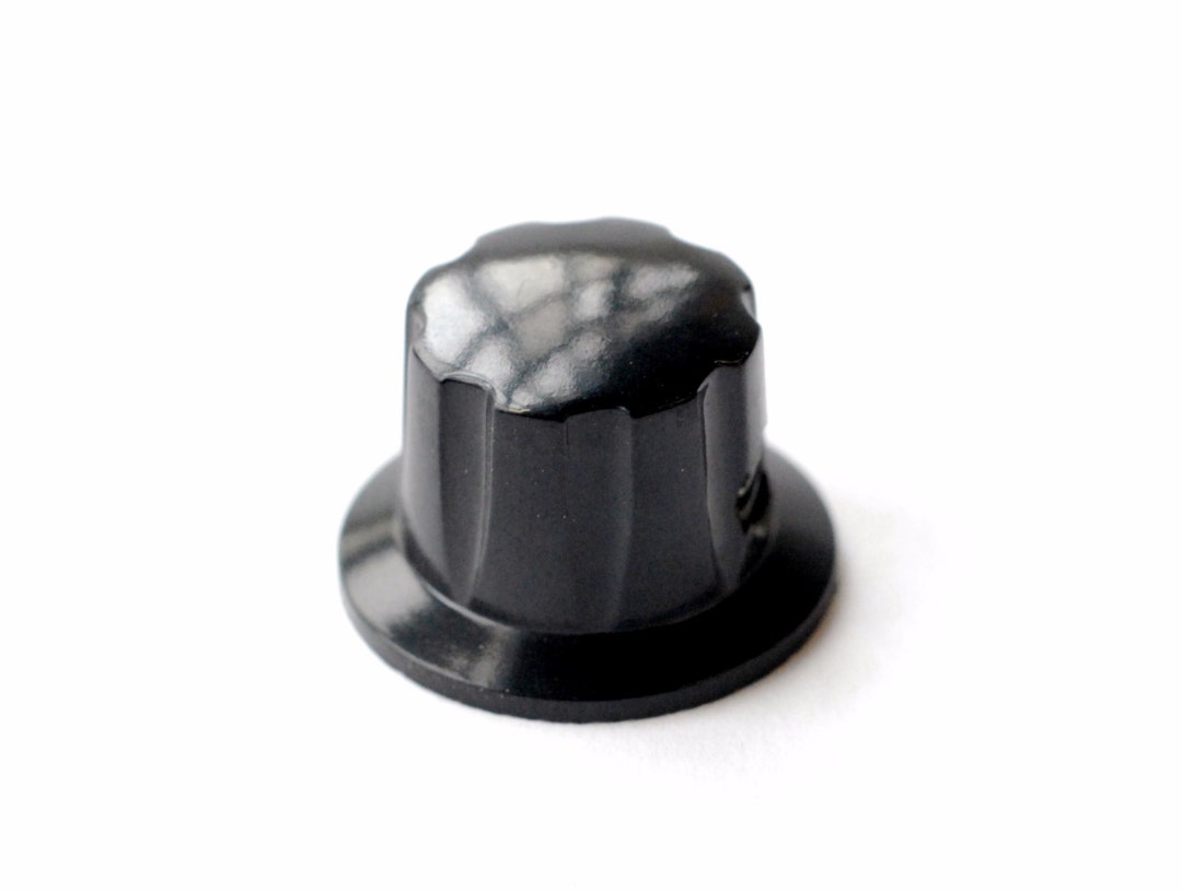 Small Skirted Bakelite Radio Knob for 3/16" Shafts - Black Bakelite ...