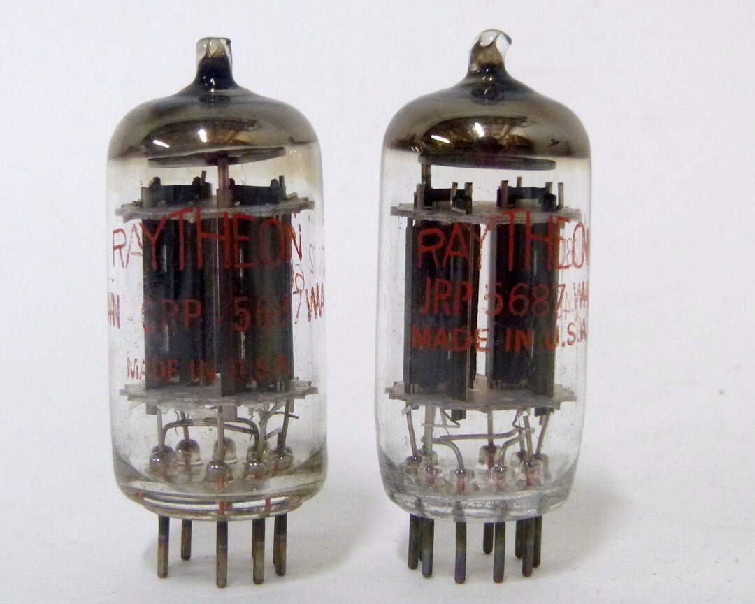 Mp: Raytheon 5687WA Vacuum Tubes - Matched Gm - Matched Pair - JRP 5687 ...