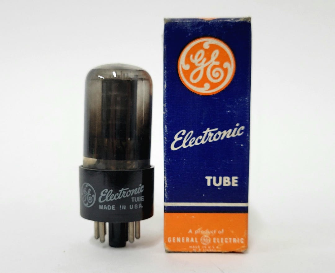 GE 6K6GT Vacuum Tube Original Box New Old Stock Mint Condition Smoked ...