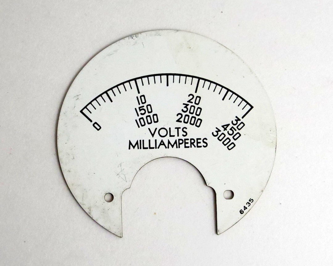 Set of 4 Analog Meter Faces - New Old Stock - Made of Brass - With Old ...