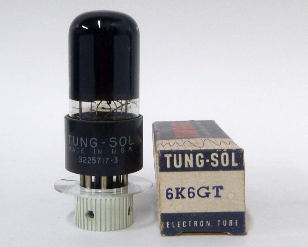 Tung Sol 6K6GT Vacuum Tube - Black Glass - Original Box - New Old Stock ...