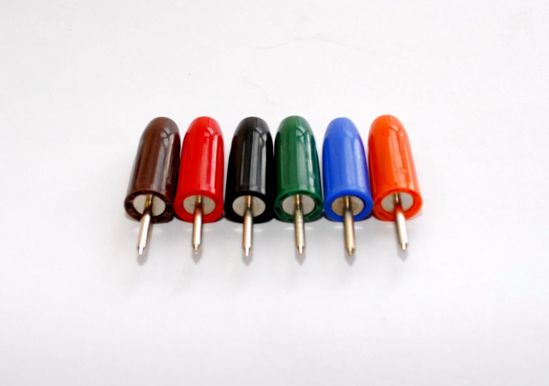 Set of 6 Tip Plugs - 6 Different Colors - New Old Stock - Cable ...