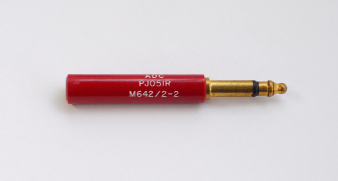 ADC PJ051R Tip-ring-sleeve Plug - Brass With Red Barrel - Etsy