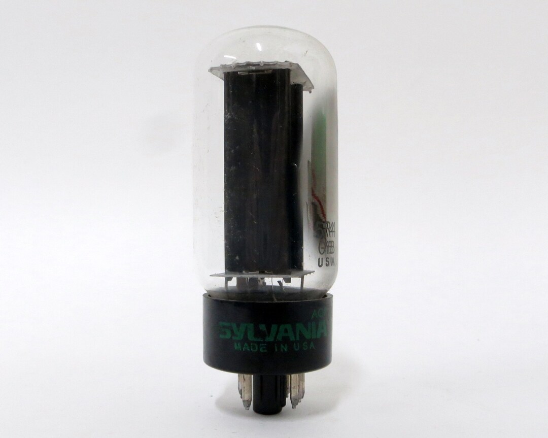 Sylvania 5R4GYB Vacuum Tube - Black Plates - Black Base - Side Getter ...
