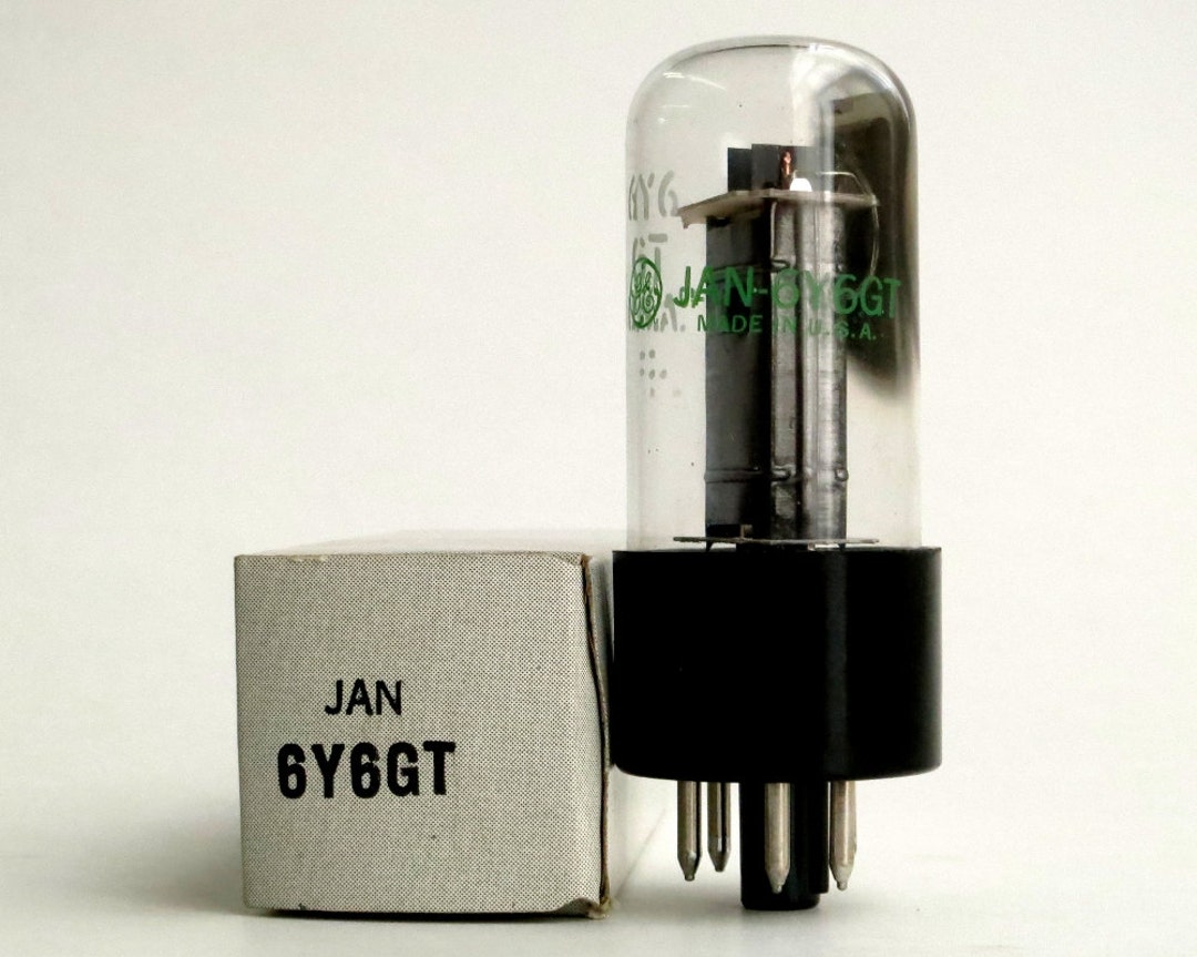 GE JAN 6Y6GT Vacuum Tube New Old Stock Black Oval Plate - Etsy
