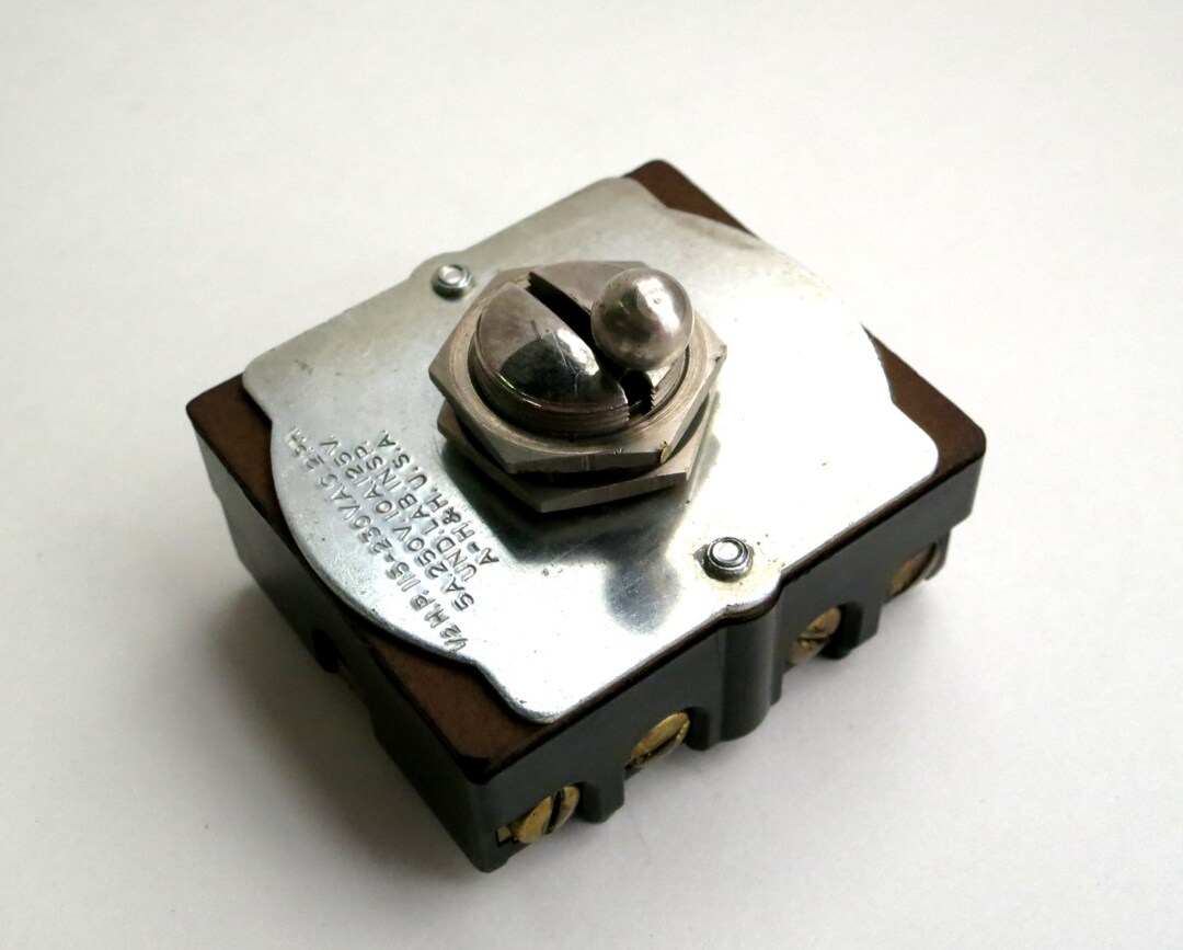 Large Old Style Ball Head Bat Toggle Switch Made by A-H & H - 4PST ...