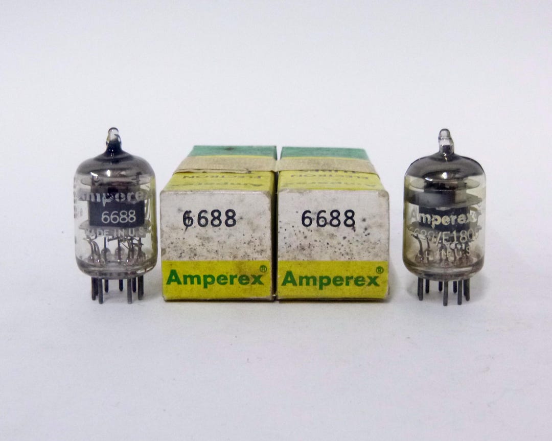 Pair: Amperex PQ 6688 Vacuum Tubes New Old Stock Original Boxes Mint ...
