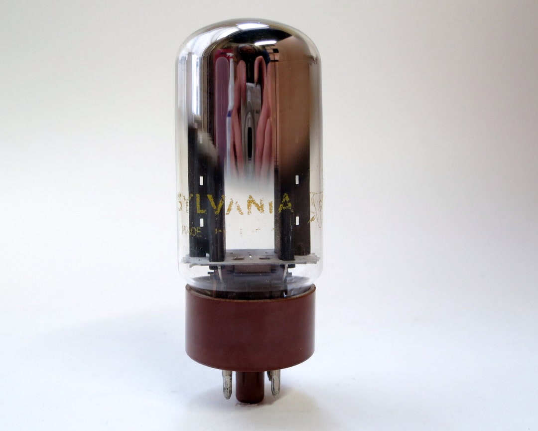 Sylvania 5R4GYB Vacuum Tube - Black Plates - Brown Base - 5R4 Rectifier ...