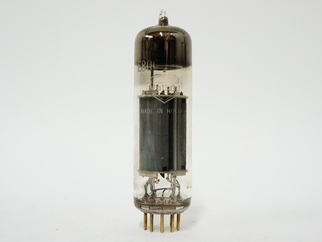 Mullard 6085 / E80CC Vacuum Tube - Shield Logo - Made in Holland - Gold ...