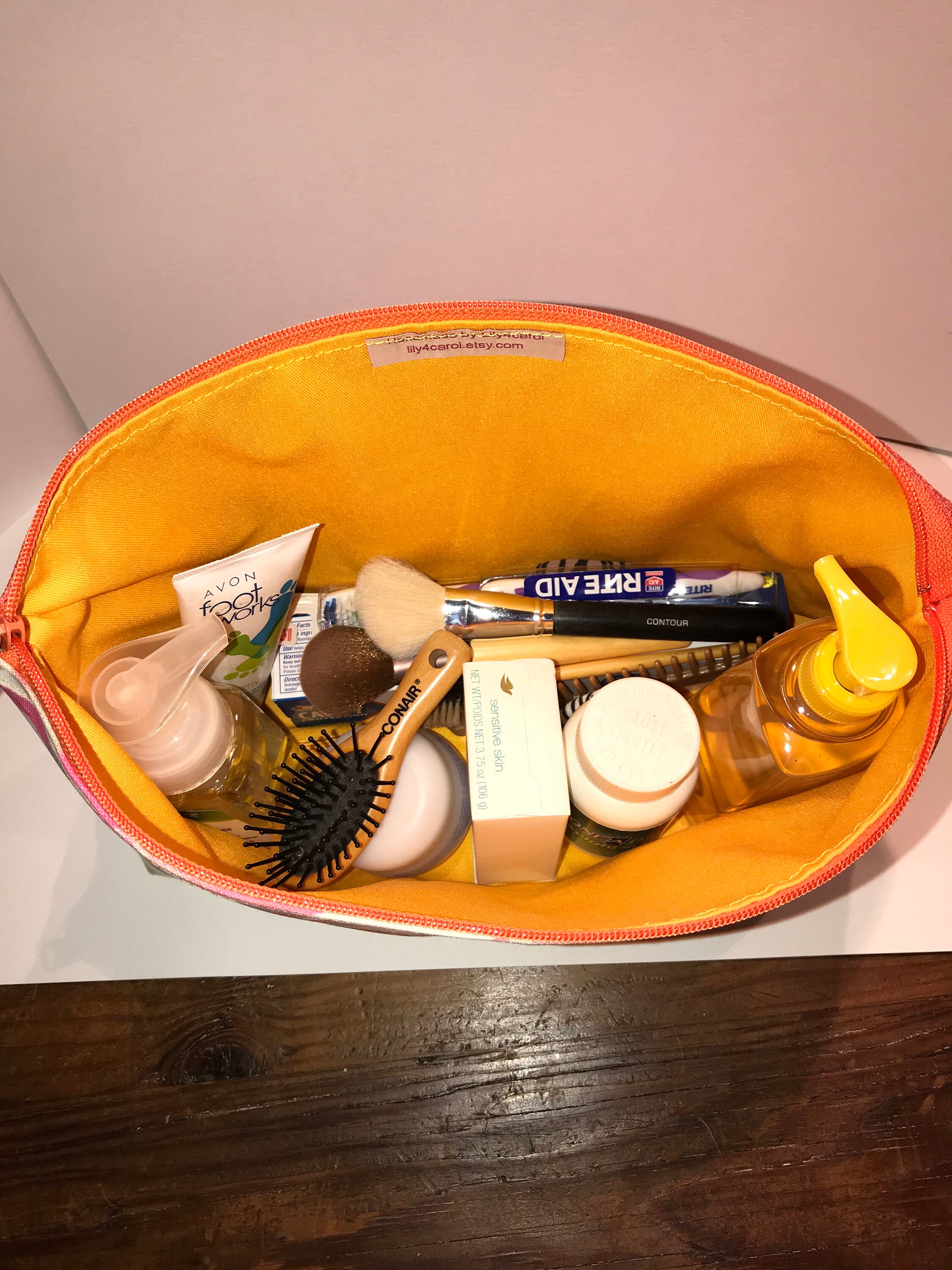 Kelly Ripa Out Door Designer Fabric Cosmetic Bag Handmade Kelly Ripa ...