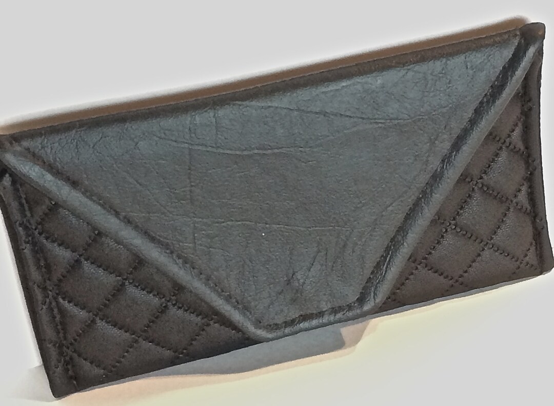 Black Cell Phone Clutch Handmade Small Black Leather Clutch - Etsy
