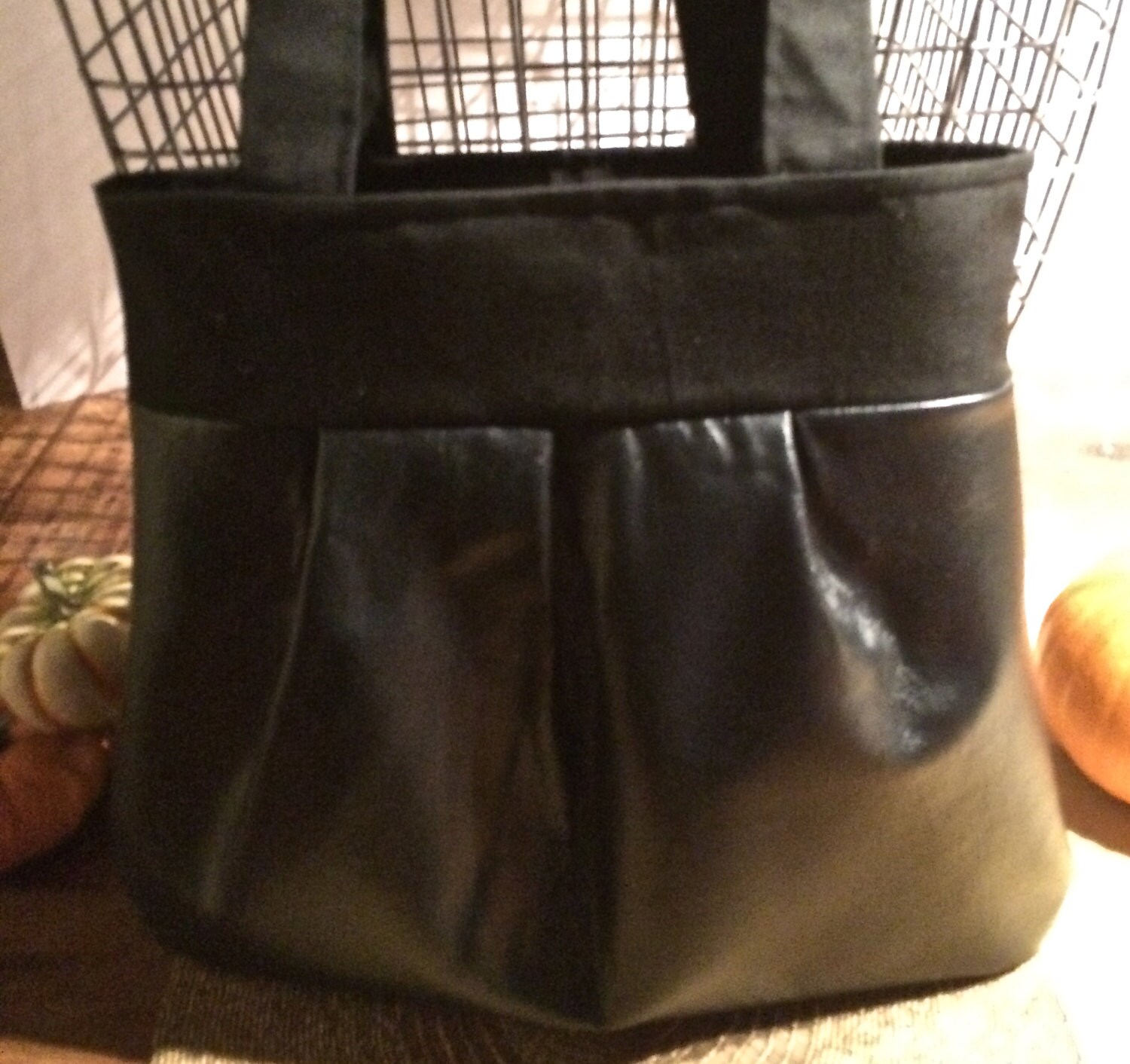 Bags and Purses Handbags Shoulder Bags Pleated Tote Bag Leather Like ...