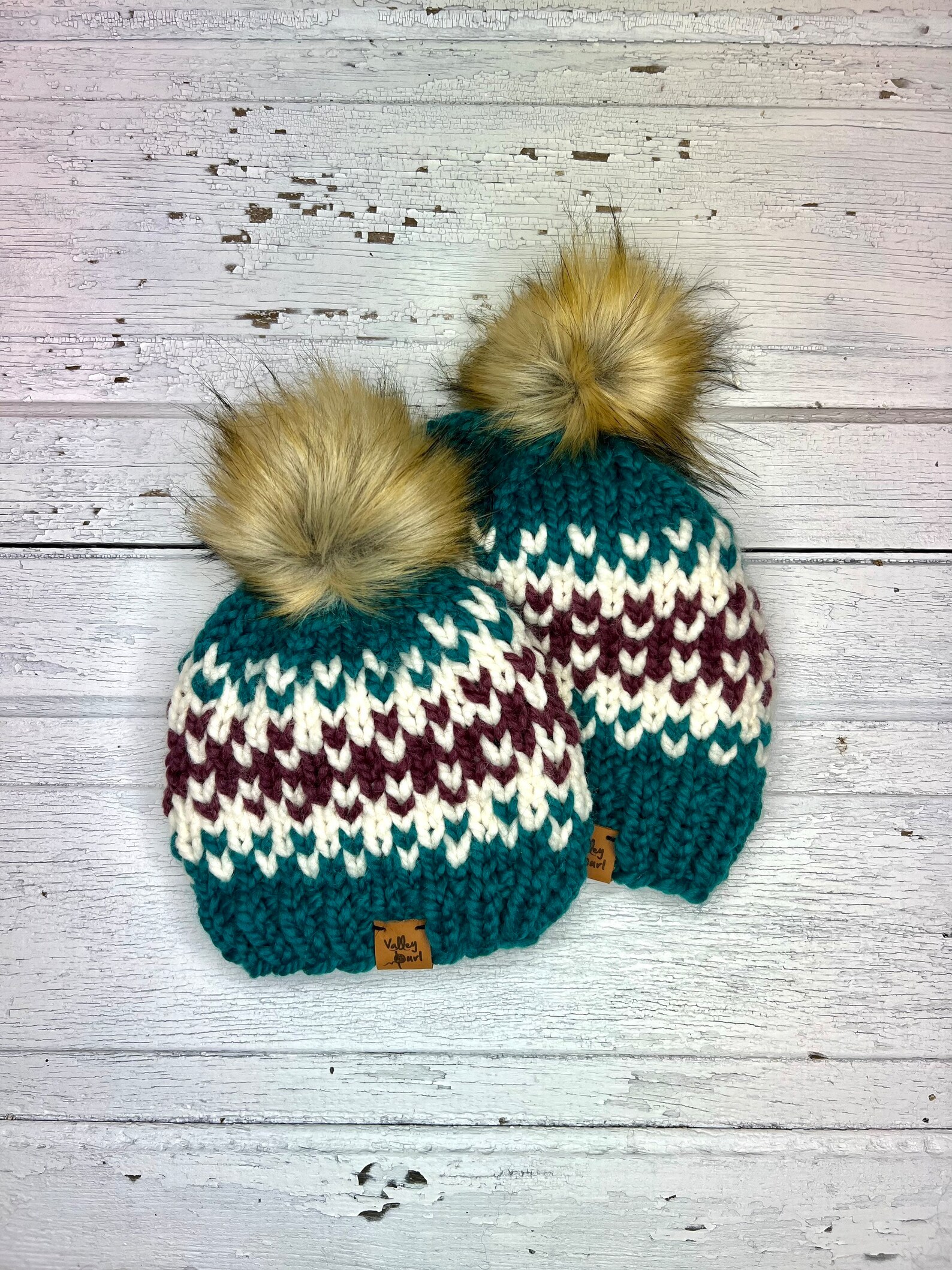 Tri-color Fair Isle Beanies mommy & Me - Etsy