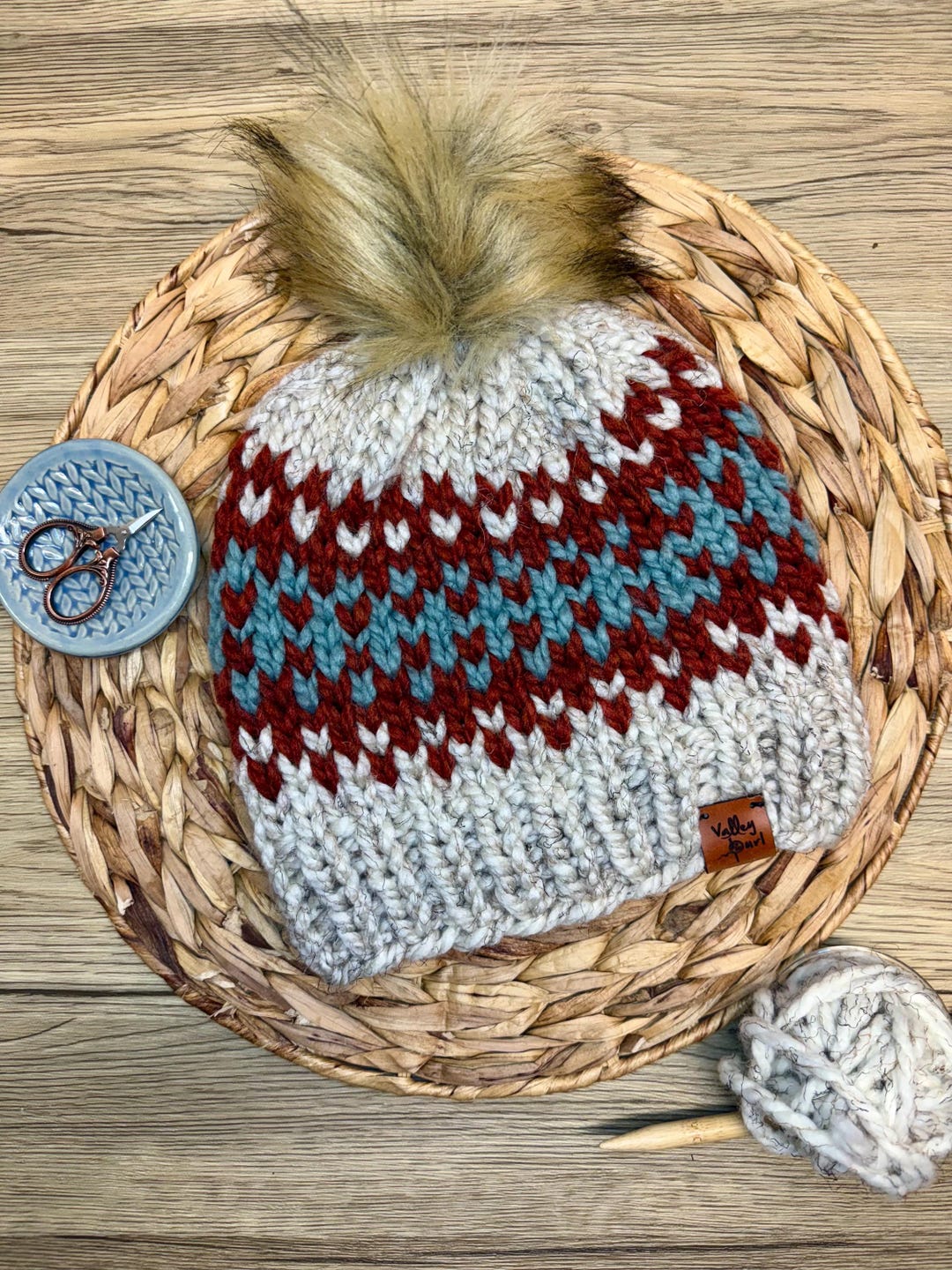 Tri-color Fair Isle Beanies (mommy & Me) - Etsy