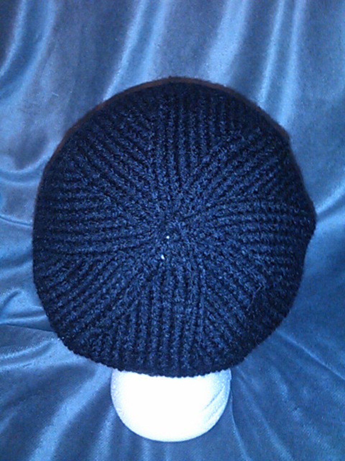 Hand Knit Black "no." Beanie - Etsy