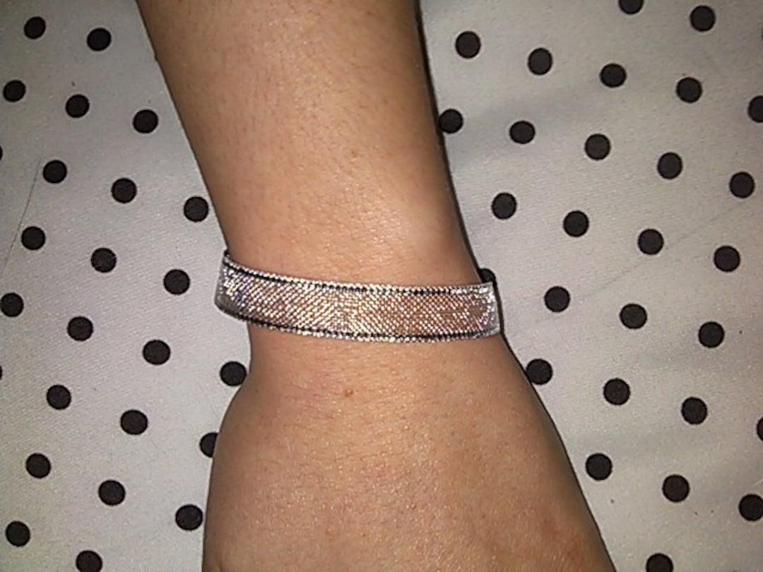 Simple Silver Ribbon Bracelet - Etsy