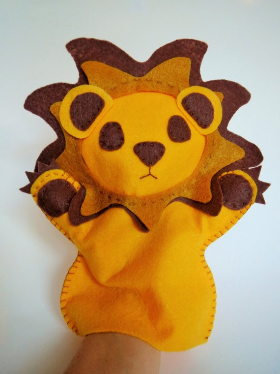 Lion Puppet Lion Hand Puppet Felt Lion Felt Lion Puppet | Etsy