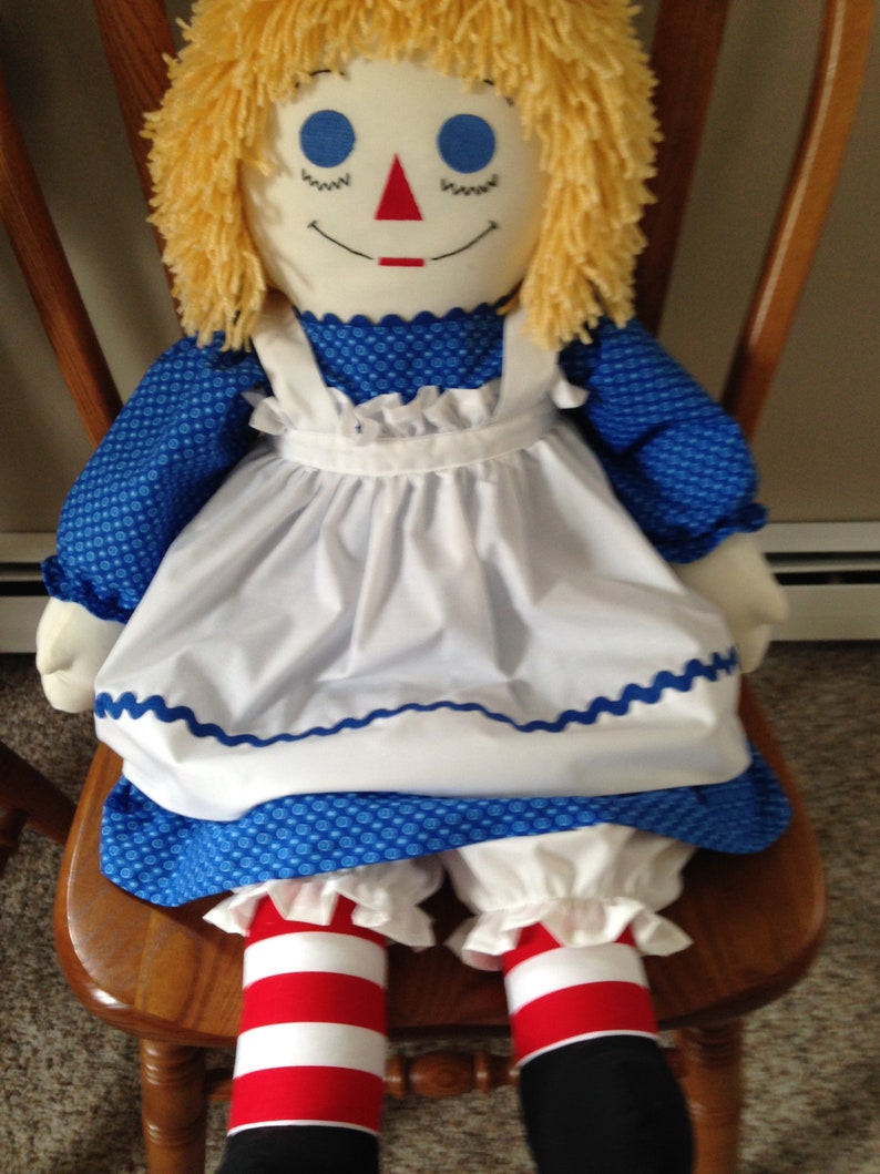 36 Inch Large Raggedy Ann Doll Handmade Personalized Custom Doll Blond ...