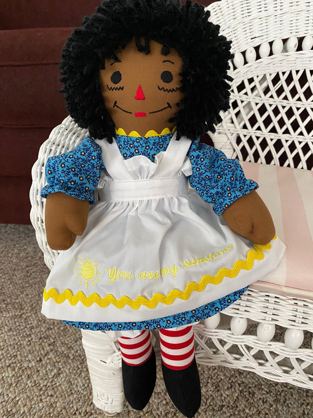 African American Raggedy Ann You Are My Sunshine Doll 15 Inch ...