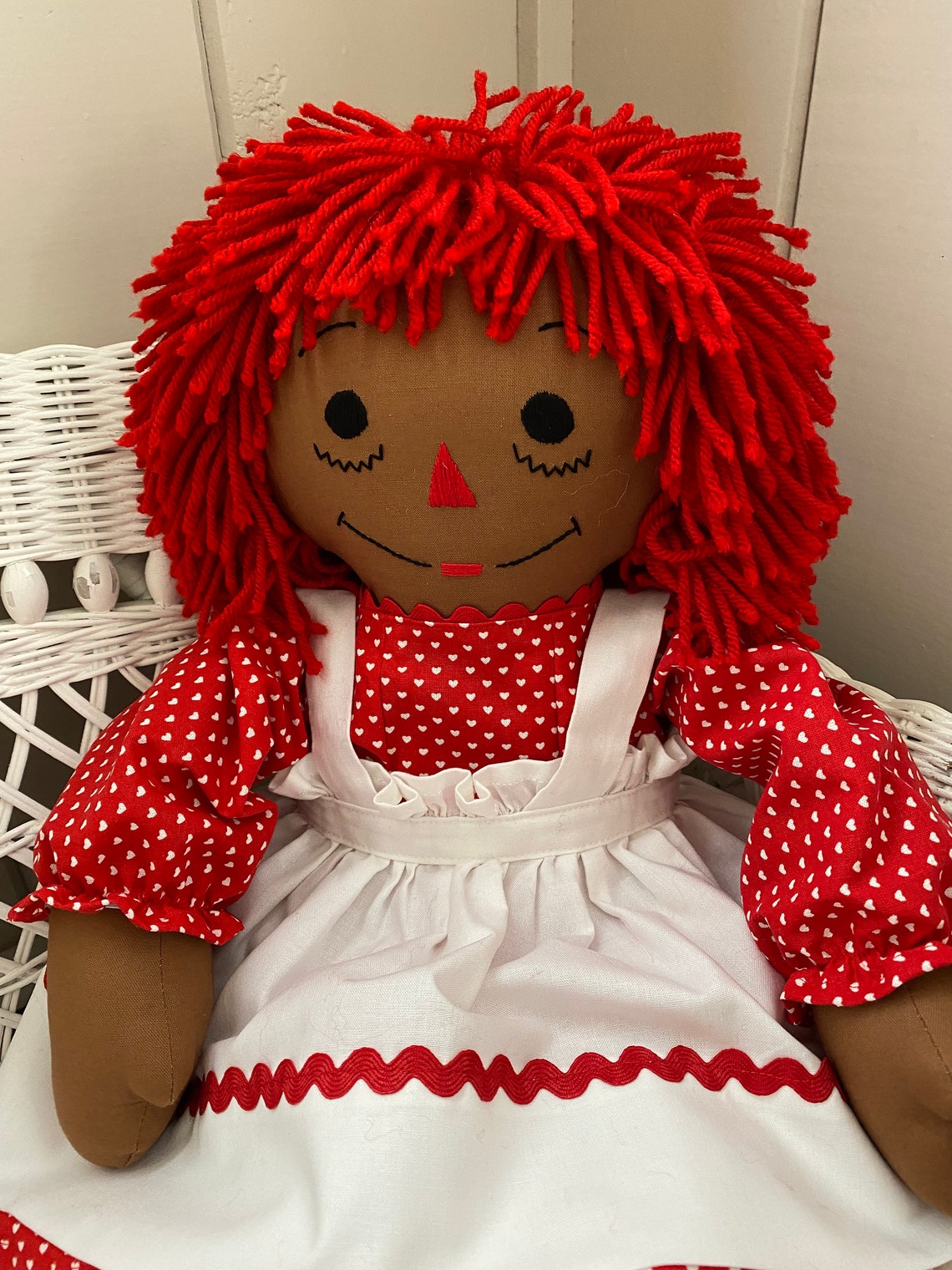 25 Inch Raggedy Ann African American Red Haired Doll Custom - Etsy