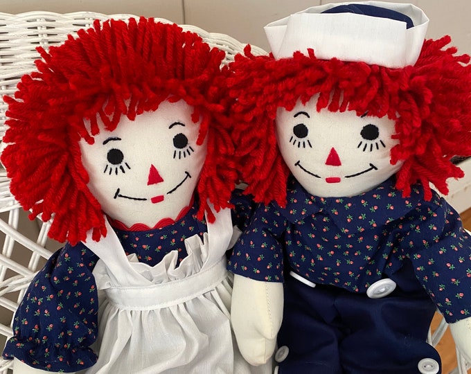 15 Inch Set of Raggedy Ann and Andy Handmade Custom Personalized - Etsy
