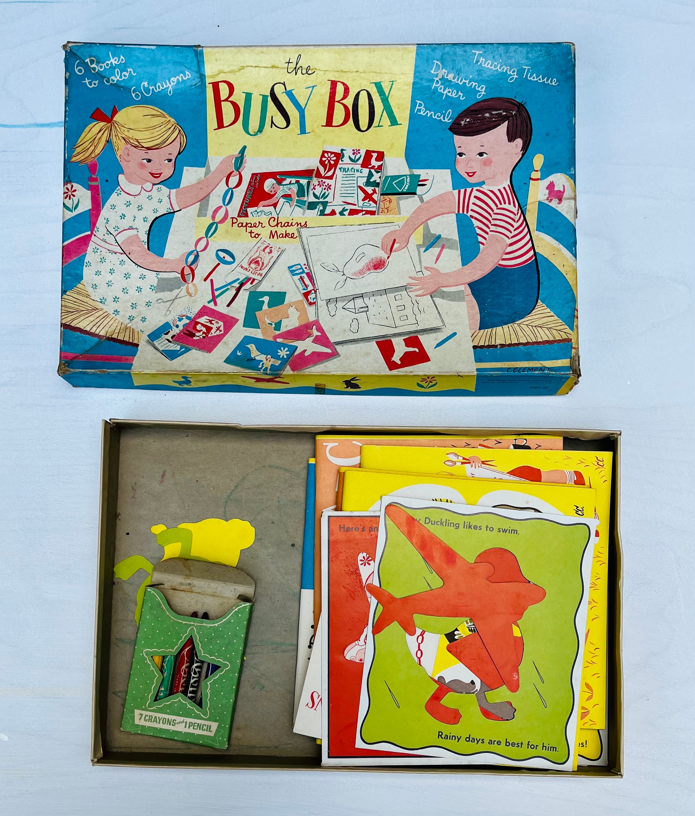 Vintage Busy Box Craft and Activity Kit Circa 1950s - Etsy